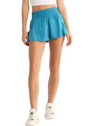 Free People Free People Movement Get Your Flirt On Shorts Celestial Blue