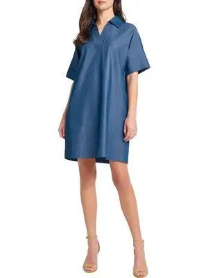 Ming Wang A-line Shift Dress - Chambray