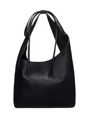 REFORMATION Small Vittoria Leather Tote - Black