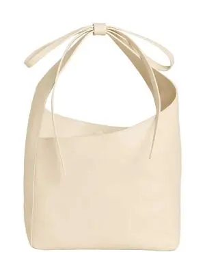 REFORMATION Small Vittoria Leather Tote - Ivory