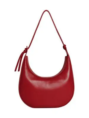 REFORMATION Reformation Medium Rosetta Shoulder Bag Lipstick Leather