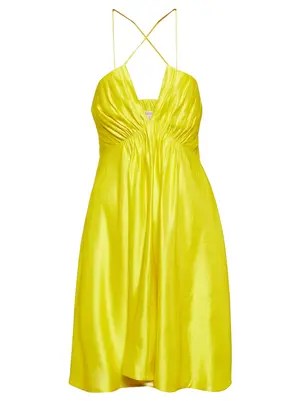 Dorothee Schumacher Hemp-blend Minidress - Yellow
