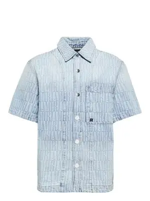 Amiri Logo Jacquard Denim Shirt - Blue