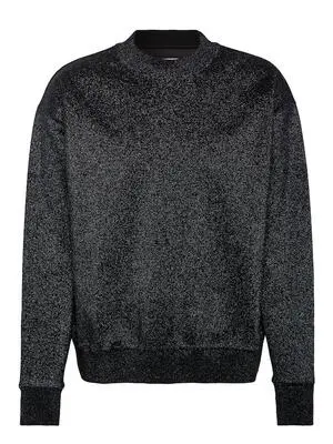 JIL SANDER Metallic Crewneck Sweater - Black