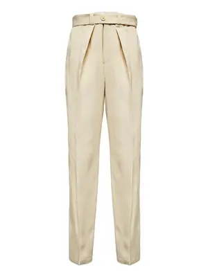JIL SANDER Pleated Trousers - Beige