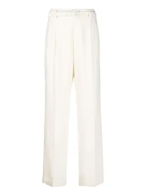 Ralph Lauren Stamford Belted Wool Trousers - Neutrals