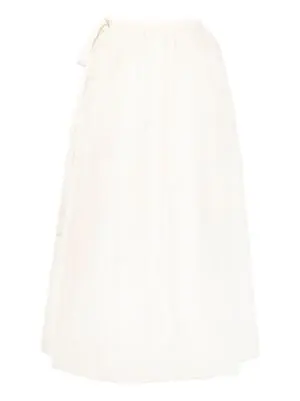 UMA WANG Semi-sheer Midi Skirt - Neutrals