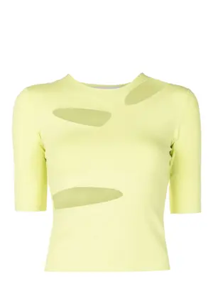 GLORIA COELHO Cut-out T-shirt - Green