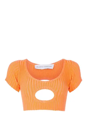 GLORIA COELHO Cropped Top - Orange