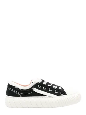 Both Frayed-detail Low-top Sneakers - White