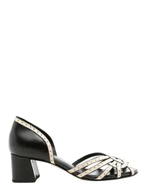 STUDIO CHOFAKIAN Cordelia 50mm Peep-toe Pumps - Black
