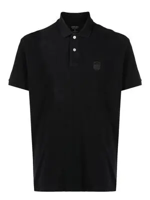 OSKLEN Crest-motif Cotton Polo Shirt - Black