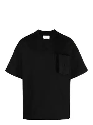 JIL SANDER Patch-pocket Cotton T-shirt - Black