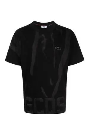 Gcds Logo-print Cotton T-shirt - Black