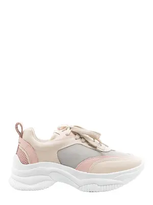 STUDIO CHOFAKIAN Bell Leather Platform Sneakers - Neutrals