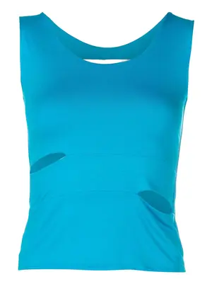 GLORIA COELHO Cut-out Tank Top - Blue