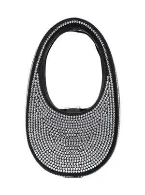 Coperni Swipe Rhinestone-embellished Mini Bag - Black