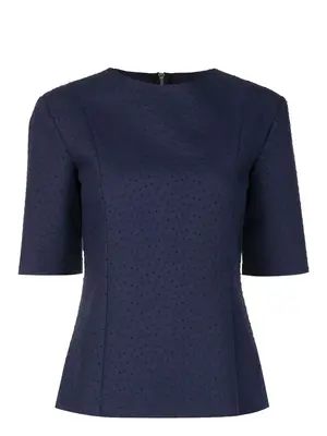 GLORIA COELHO Embroidered Top - Blue