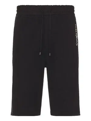 Saint Laurent Large Bermuda Shorts - Noir & Naturel