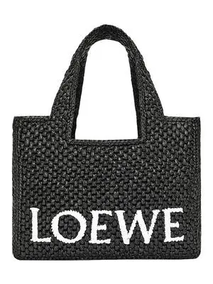 Loewe X Paula's Ibiza Small Raffia Tote Bag - Black