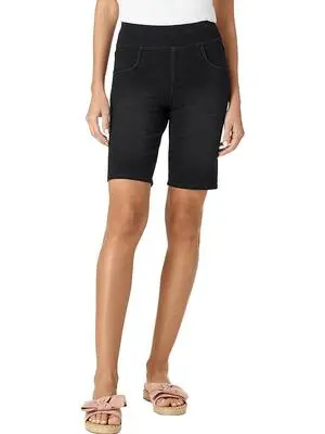 Hue High Rise Bermuda Shorts - Black