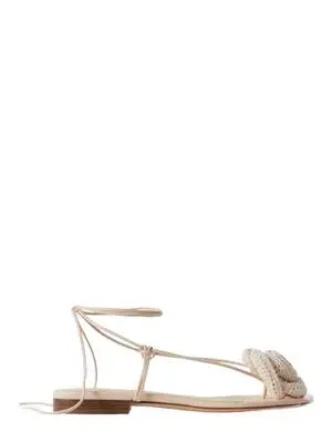 MAGDA BUTRYM Magda Butrym Crocheted Cotton-blend And Leather Sandals