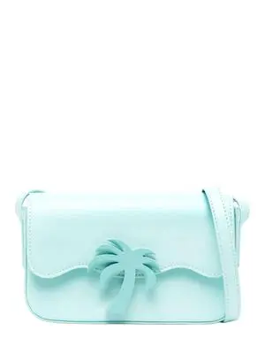 Palm Angels Palm Beach Bridge Leather Shoulder Bag - Blue