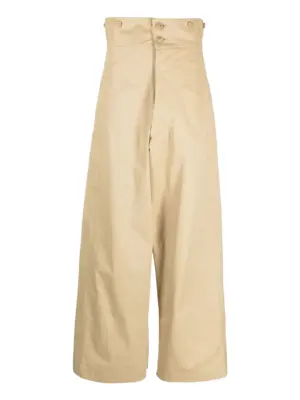 QUIRA QUIRA High-Waisted Wide-Leg Trousers