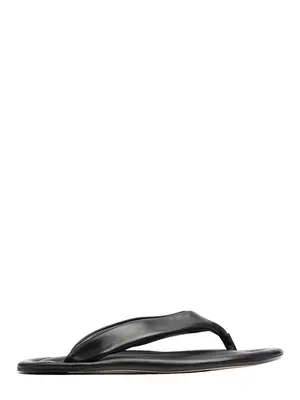 By Far BY FAR Dasha Leather Flip Flops Black