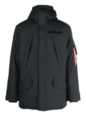 Alpha Industries Logo-tag Hooded Jacket - Black
