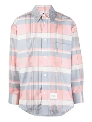 THOM BROWNE Checked Oversized Shirt