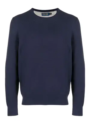 RALPH LAUREN Logo-embroidered Waffle-knit Jumper