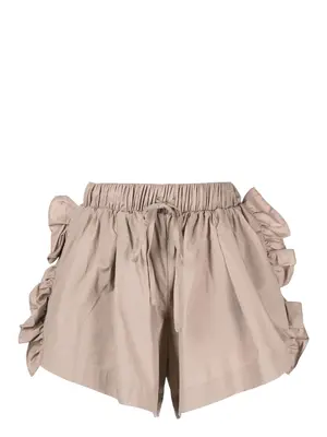 KIKA VARGAS Ruffled Drawstring Shorts