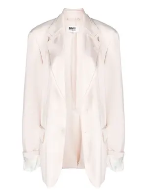 MAISON MARGIELA Long-sleeve Single-breasted Blazer - Neutrals