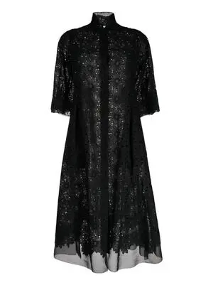 SHIATZY CHEN SHIATZY CHEN Sheer Lace Cotton Long Coat
