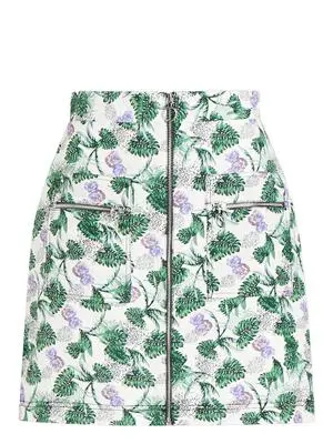 Maje Floral-print Mini Skirt - White