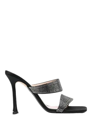N°21 105mm Sequin-embellished Sandals - Black