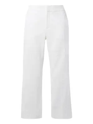 ANOTHER TOMORROW Cropped Hemp-blend Flared Pants