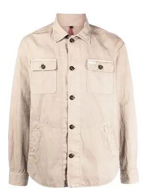 FAY Button-down Shirt Jacket - Neutrals
