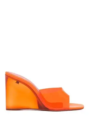 Amina Muaddi 100mm Lupita Sandals - Orange
