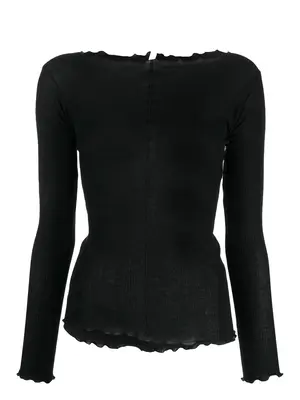 BASERANGE Pama Boat-neck Top - Black