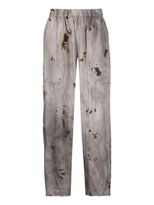 UMA WANG Graphic-print Trousers - Grey