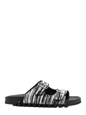 Missoni Double-buckle Knitted Slides - Black