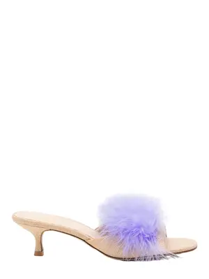 LARROUDE 60mm Feather-Detailing Sandals
