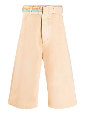 COUNTY OF MILAN Marcelo Burlon Belted Bermuda Shorts - Orange