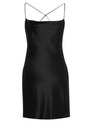 Saint Laurent Saint Laurent Mini Slip Dress Black