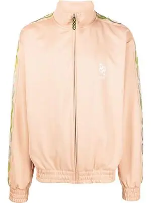 Gcds Reflective Logo-print Zip-up Sweatshirt - Neutrals