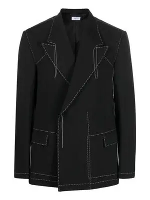 Off-White Stitch Tailored Double-breasted Blazer - Black