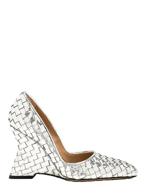 Bottega Veneta Comet Slip On Pump - Silver