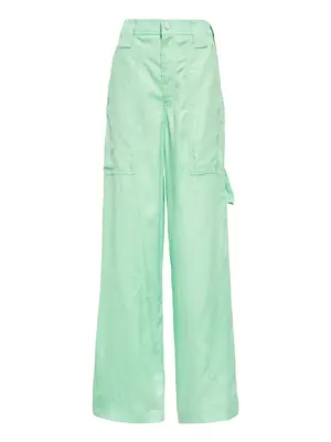 Stella McCartney High-rise Wide-leg Pants - Green